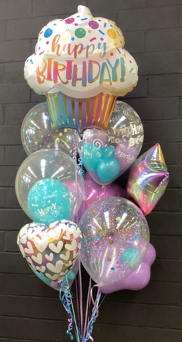 HBD Pastel Cupcake - Any Occasion Balloons