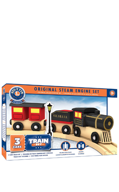 Original Steam Engine Real Wood Toy Train Set - Any Occasion Balloons