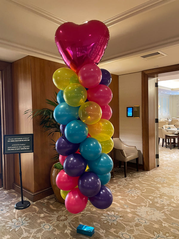 Column with Heart topper - Any Occasion Balloons